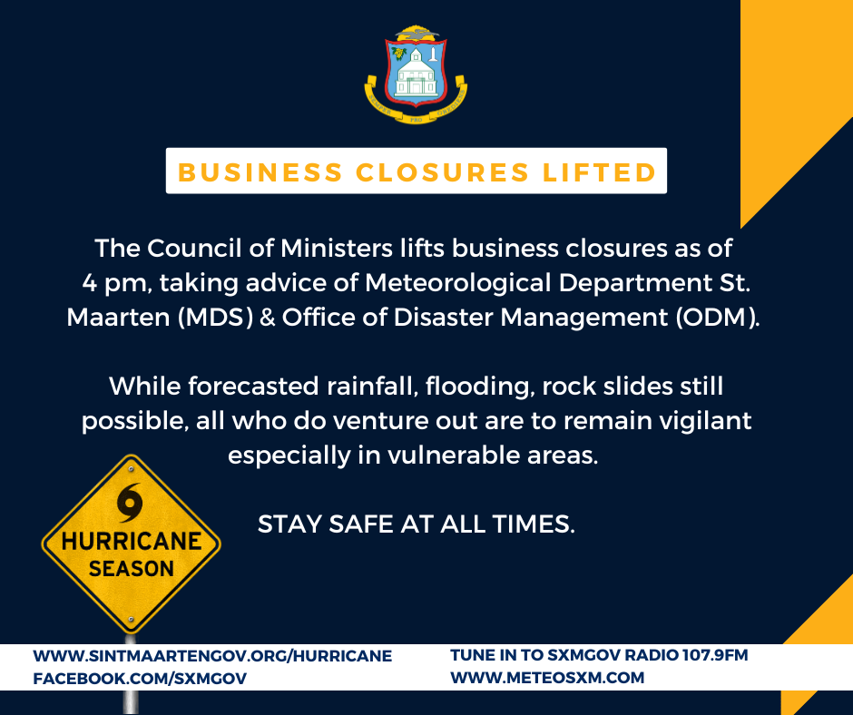 CoM Lifts Business Closures with Immediate Effect. Thanks Public and ...