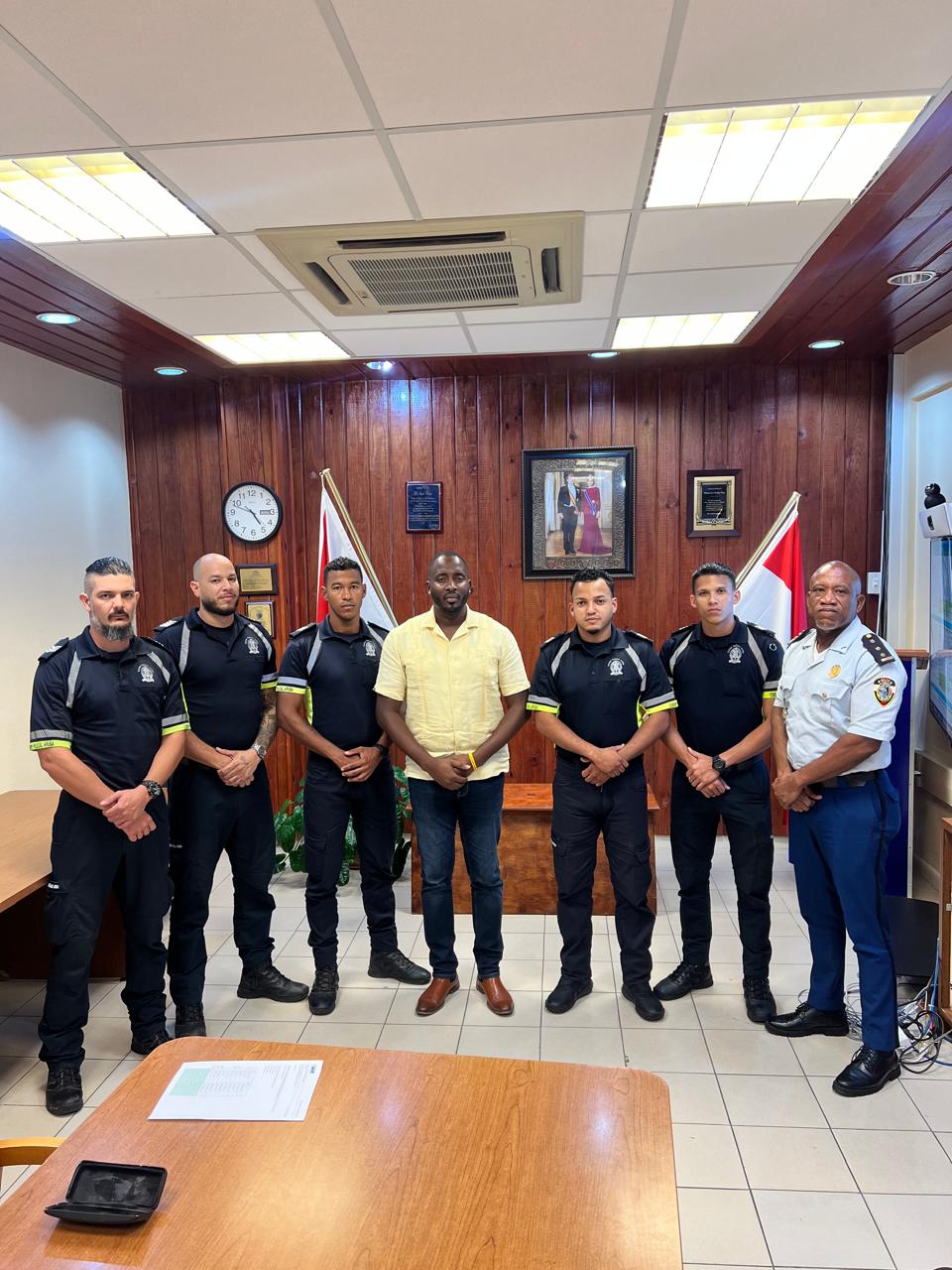 Minister of Justice Lyndon Lewis Swears in 5 Officers from Aruba to ...
