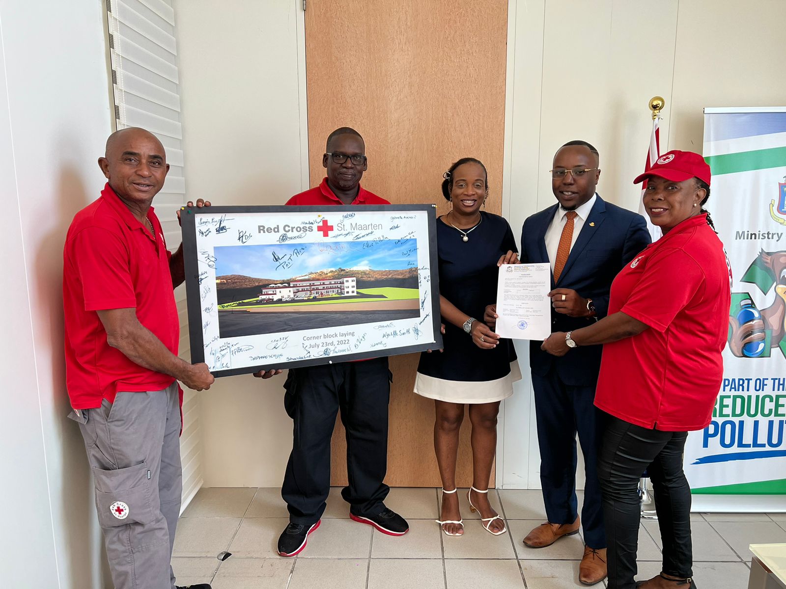 Minister of VROMI Grants Building Permit for New Sint Maarten Red Cross ...